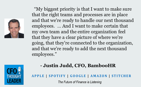 757: The Workforce Is Rising | Justin Judd, CFO, BambooHR - CFO THOUGHT ...